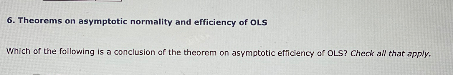 Solved Theorems on asymptotic normality and efficiency of | Chegg.com Solved Theorems on asymptotic normality and efficiency of | Chegg.com