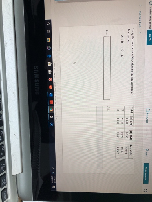 Solved Assignment Score: 66.7% Resources Hint Check Answer | Chegg.com
