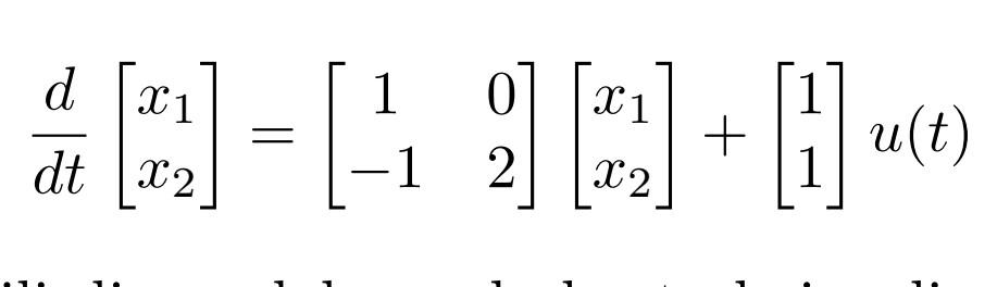 Solved Vector differential equations of an unstable | Chegg.com