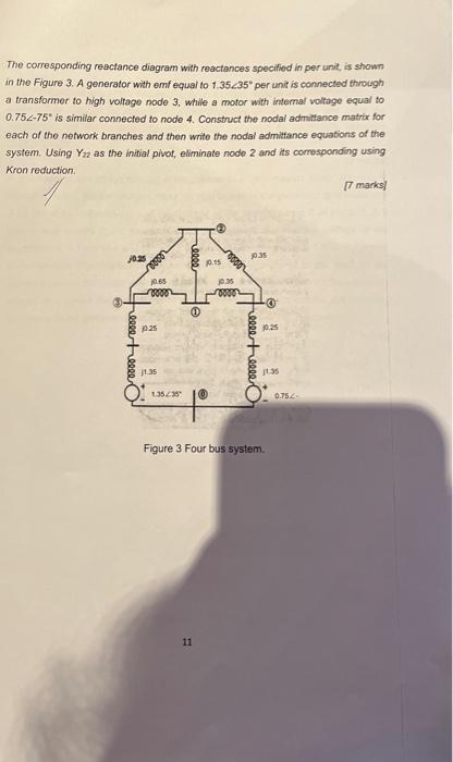 Solved The corresponding reactance diegram with reactances | Chegg.com