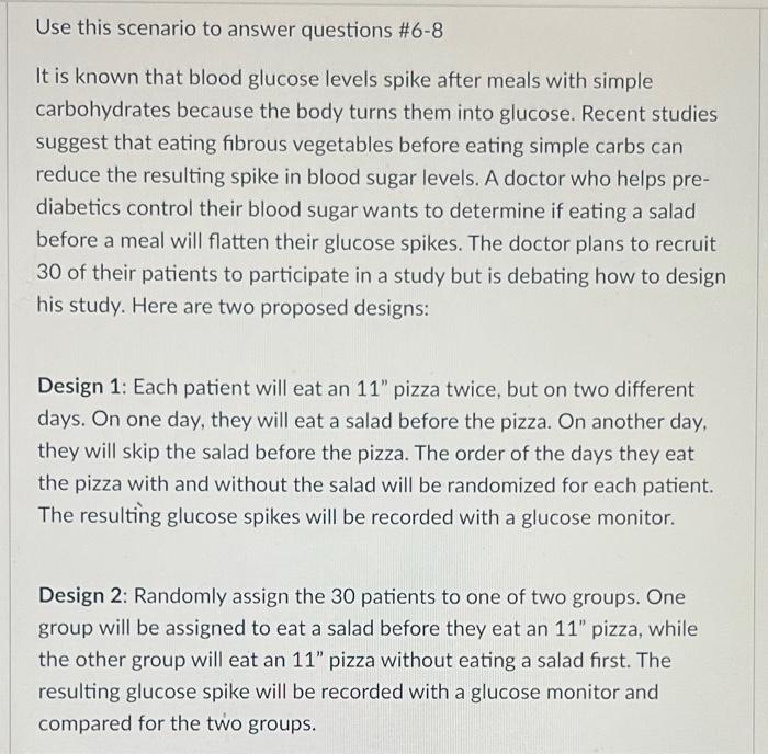 Solved Use this scenario to answer questions #6-8 It is | Chegg.com
