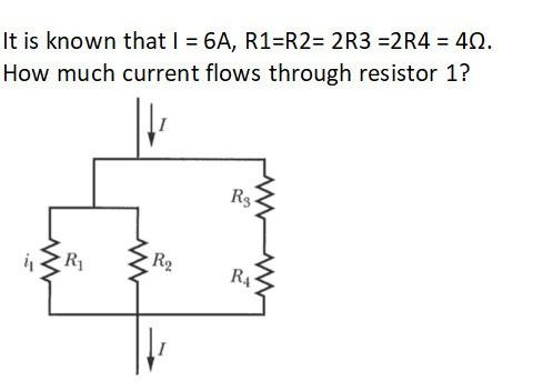 Solved It is known that I = 6A, R1=R2= 2R3 =2R4 = 4 | Chegg.com