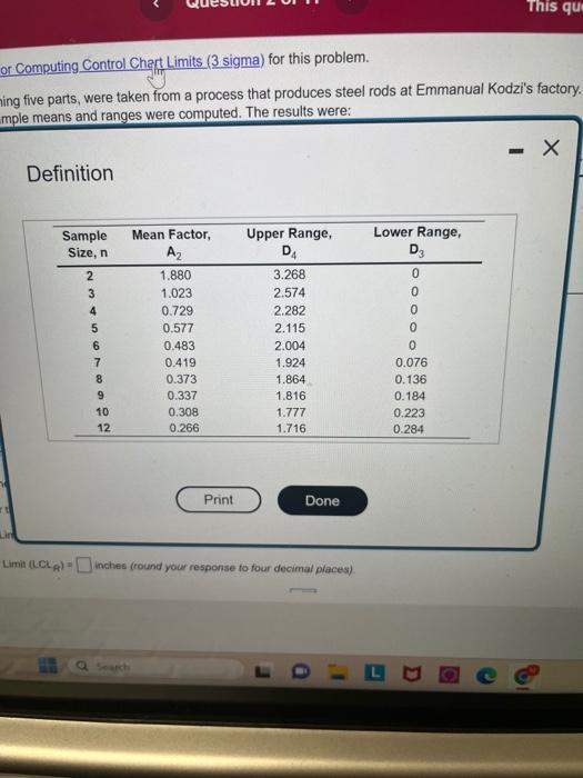 Solved Welve sumples, each containing five parts, were taken | Chegg.com
