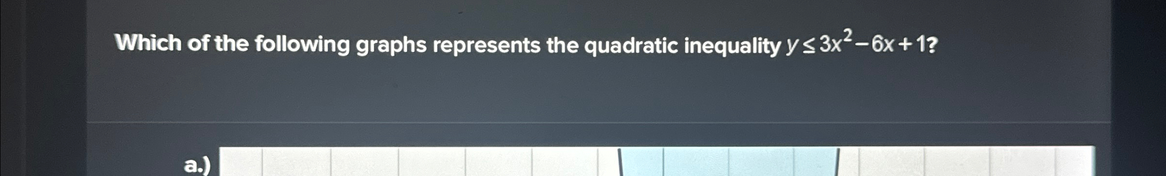Solved Which of the following graphs represents the | Chegg.com