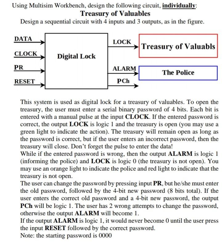 Solved Using Multisim Workbench, design the following | Chegg.com