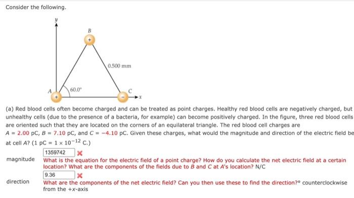 Solved (a) Red blood cells often become charged and can be | Chegg.com