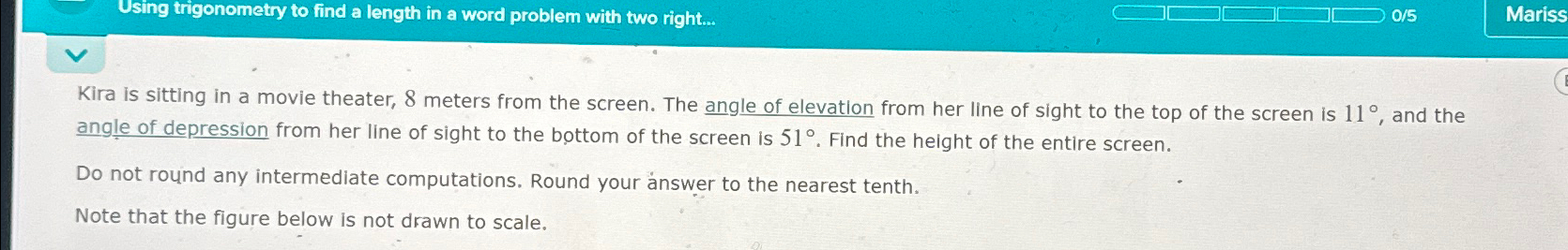 Solved Using trigonometry to find a length in a word problem | Chegg.com