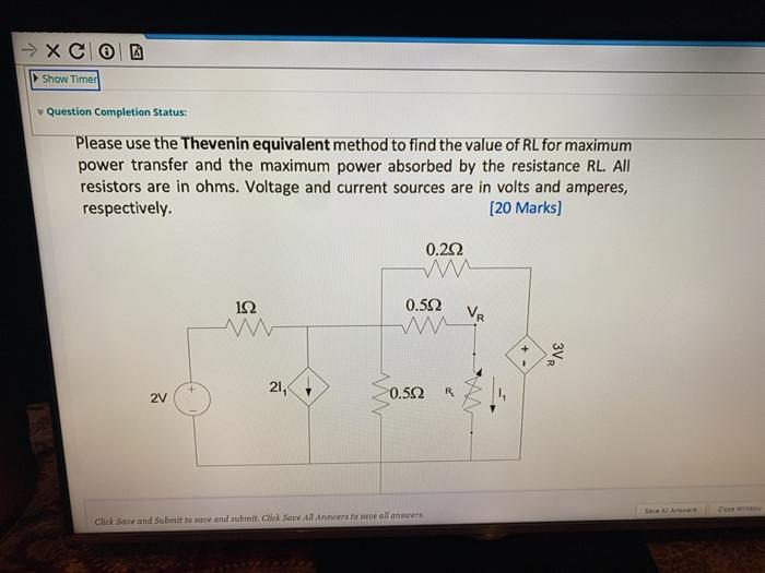 Solved → XCO Show Timer Question Completion Status: Please | Chegg.com