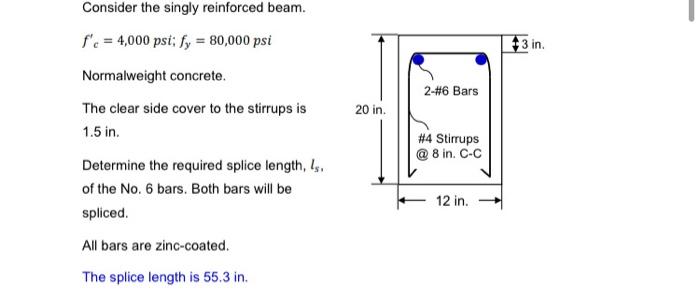 Consider the singly reinforced beam. | Chegg.com