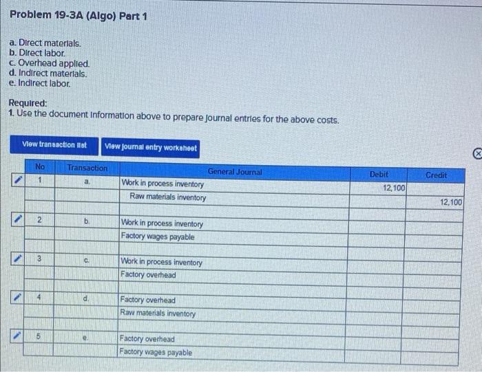 Solved Required Information Problem 19-3A (Algo) Computing | Chegg.com