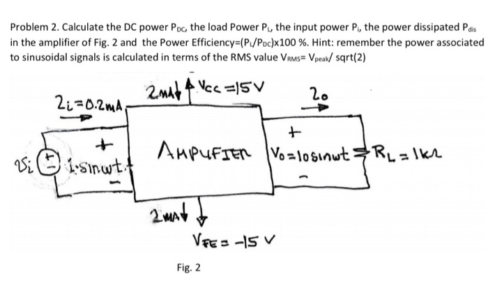Solved Problem 2. Calculate the DC power Poe, the load Power | Chegg.com