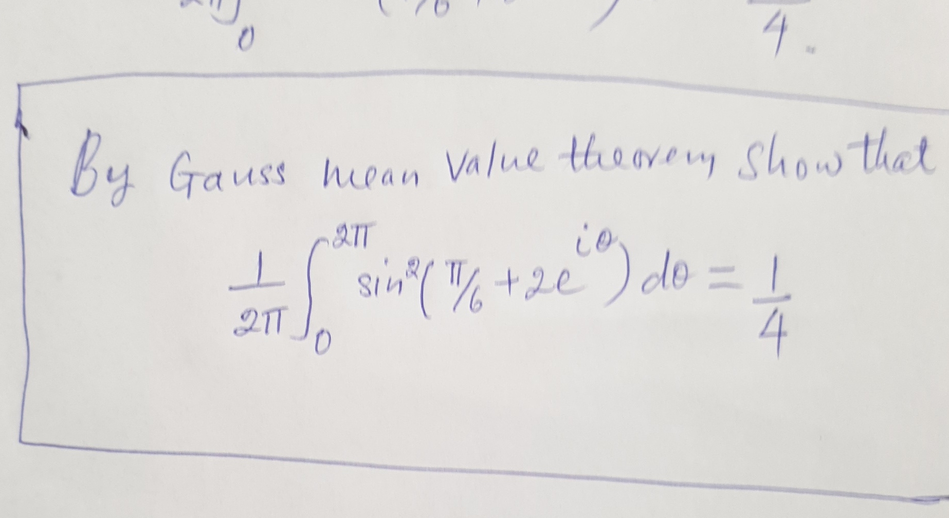 Solved By Gauss mean value theorem show | Chegg.com