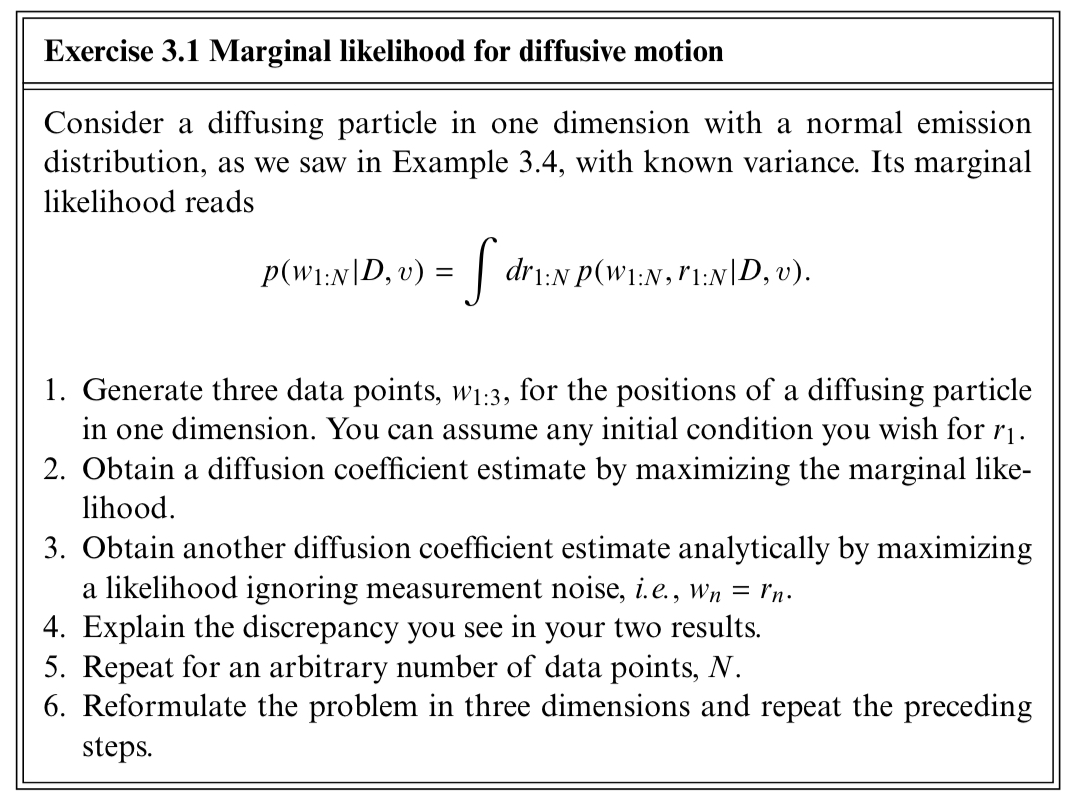 Solved Consider a diffusing particle in one dimension with a | Chegg.com