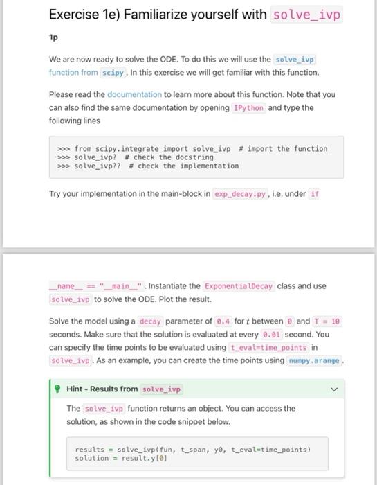 Solved Exercise 1e) Familiarize yourself with 1p We are now | Chegg.com
