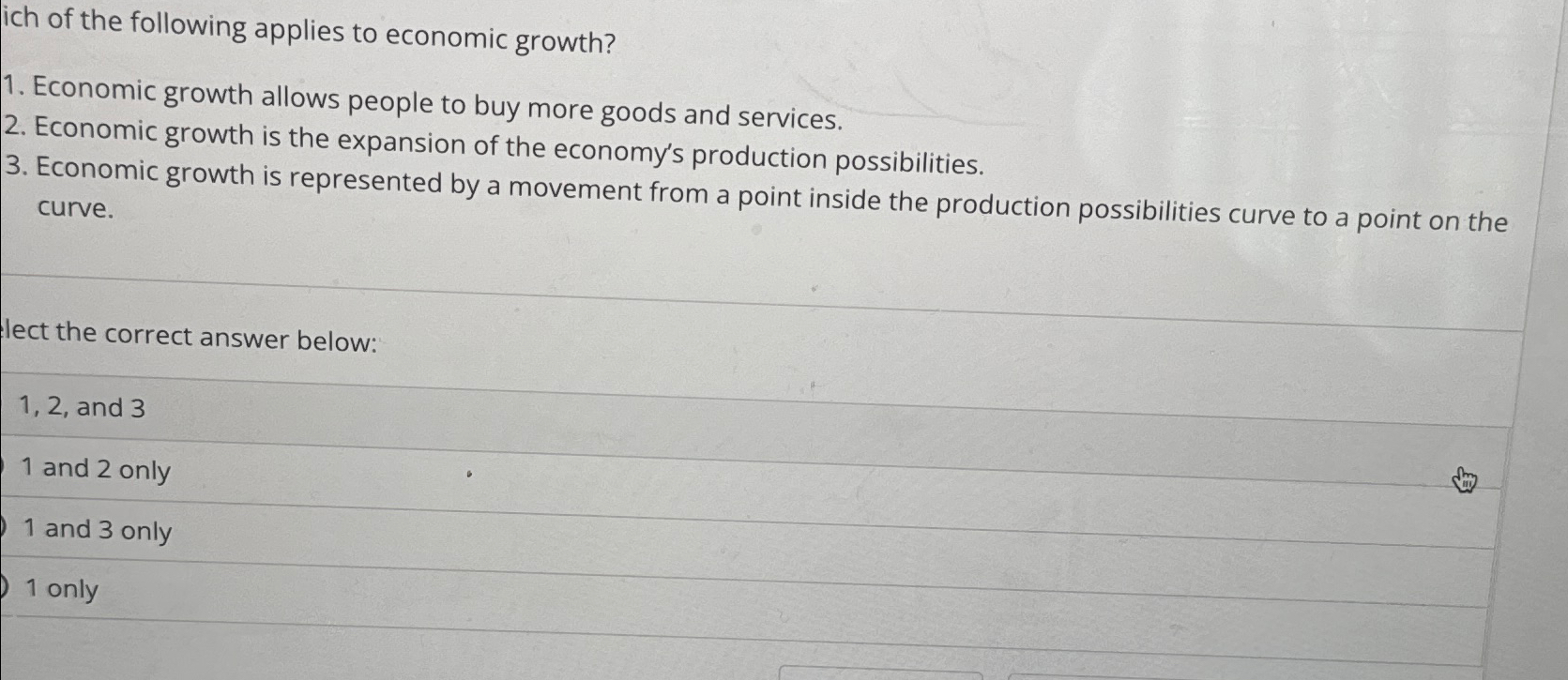 Solved ich of the following applies to economic | Chegg.com