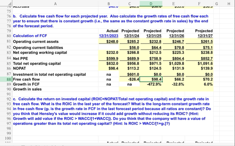 Solved Please calculate this with formulas and excel keys | Chegg.com