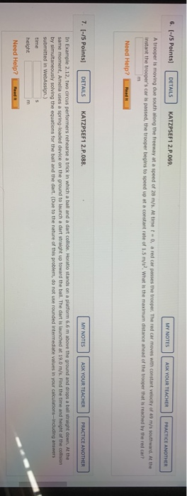 Solved 6. (-/5 Points) DETAILS KATZPSEF1 2.P.069 MY NOTES | Chegg.com Solved 6. (-/5 Points) DETAILS KATZPSEF1 2.P.069 MY NOTES | Chegg.com