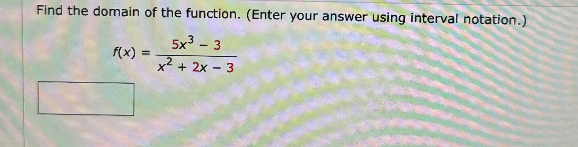 Solved Find the domain of the function. (Enter your answer | Chegg.com