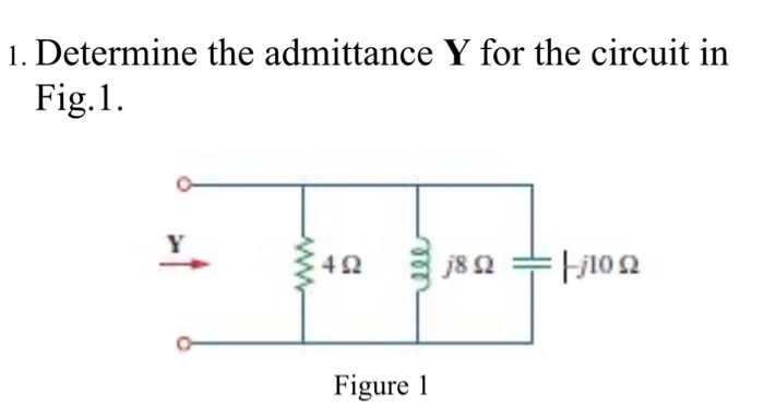 Solved 1. Determine the admittance Y for the circuit in | Chegg.com