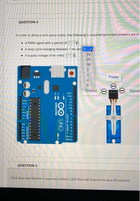 Solved n order to drive a mini servo motor, the following is | Chegg.com