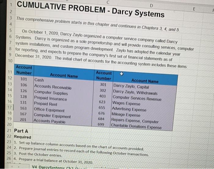 Solved CUMULATIVE PROBLEM - Darcy Systems This comprehensive | Chegg.com