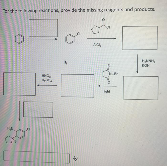Solved For the following reactions, provide the missing | Chegg.com