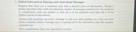 Solved Global Information Sharing with Individual | Chegg.com