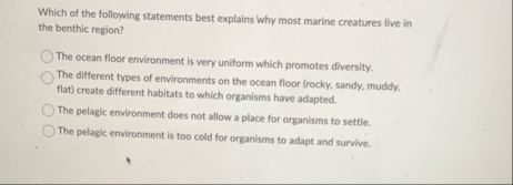 Solved Which of the following statements best explains why | Chegg.com