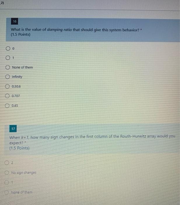 Solved Section For a negative unity feedback signal, the | Chegg.com