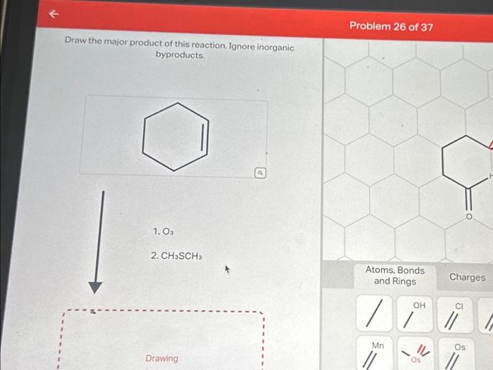 Solved Problem 24 of 37 Drawing 1. O3 2. H2O2 Atoms, Bonds | Chegg.com