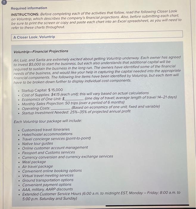 Required information INSTRUCTIONS: Before completing | Chegg.com