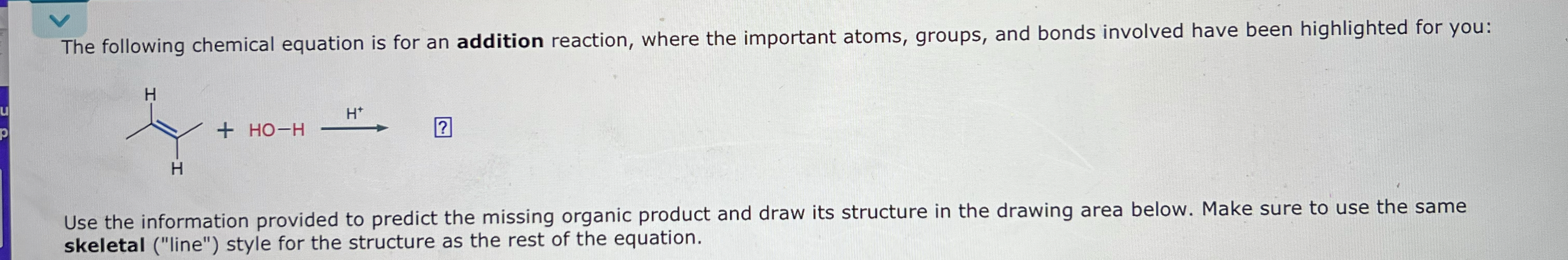 Solved The following chemical equation is for an addition | Chegg.com
