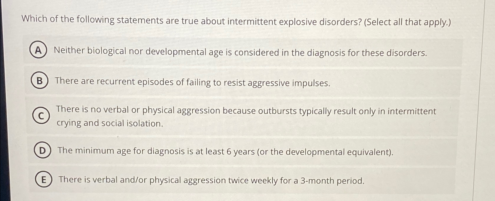 Solved Which of the following statements are true about | Chegg.com