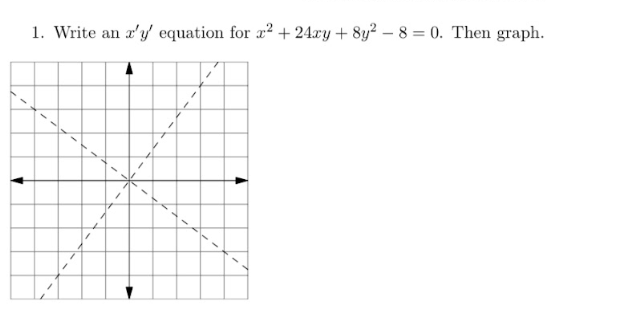 Write An Xy ﻿equation For X2 24xy 8y2 8 0 ﻿then