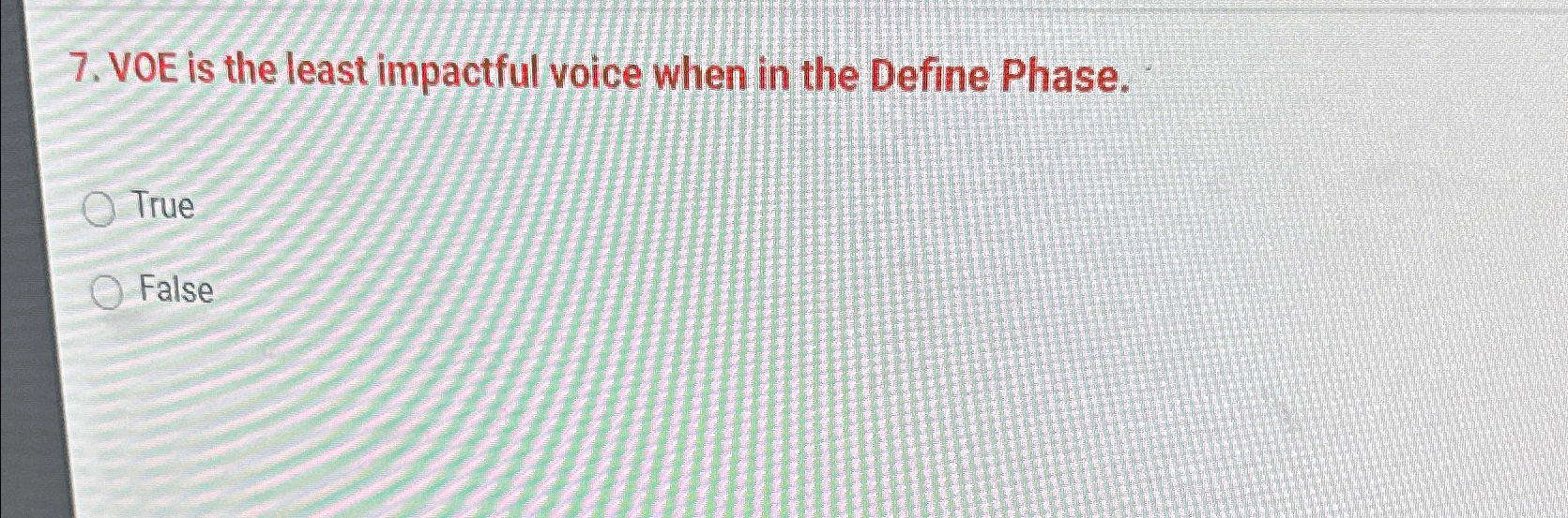 Solved VOE is the least impactful voice when in the Define | Chegg.com