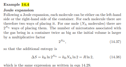 Solved Example 14.4Joule expansionFollowing a Joule | Chegg.com