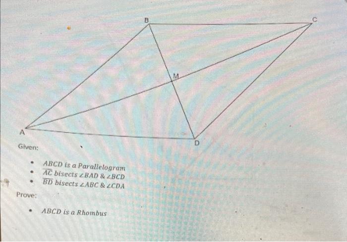 Solved - ABCD is a Parallelogram - AC bisects ∠BAD&∠BCD - BD | Chegg.com