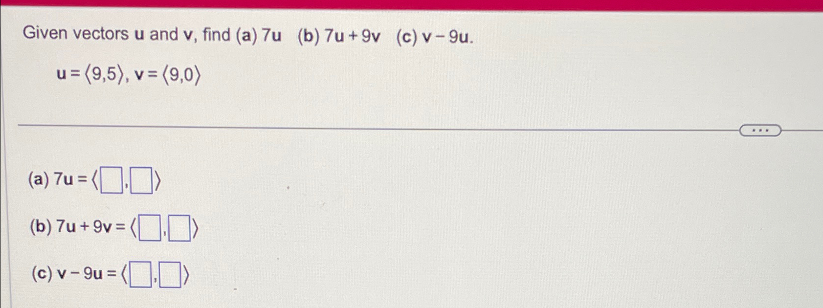 Solved Given vectors u ﻿and v, ﻿find | Chegg.com