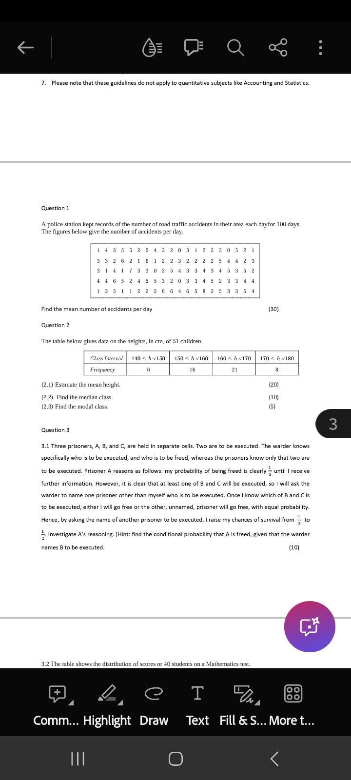 Solved Question 1A police station kept records of the number | Chegg.com