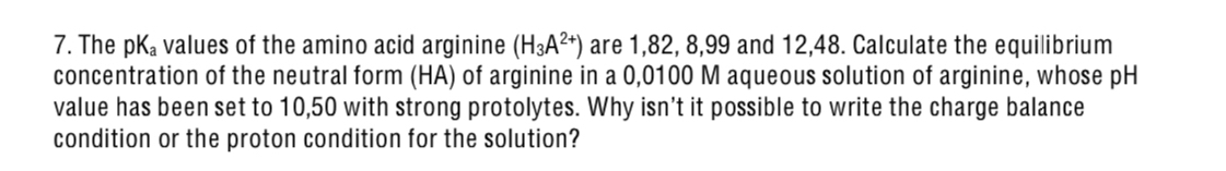 Solved The pKa ﻿values of the amino acid arginine (H3A2+) | Chegg.com
