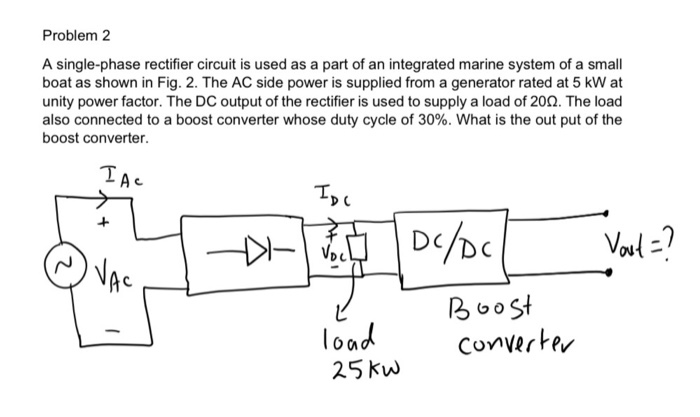 Solved Problem 2 A single-phase rectifier circuit is used as | Chegg.com