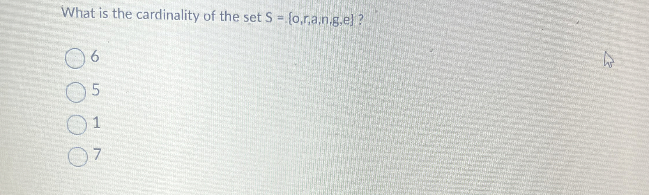 Solved What is the cardinality of the set | Chegg.com