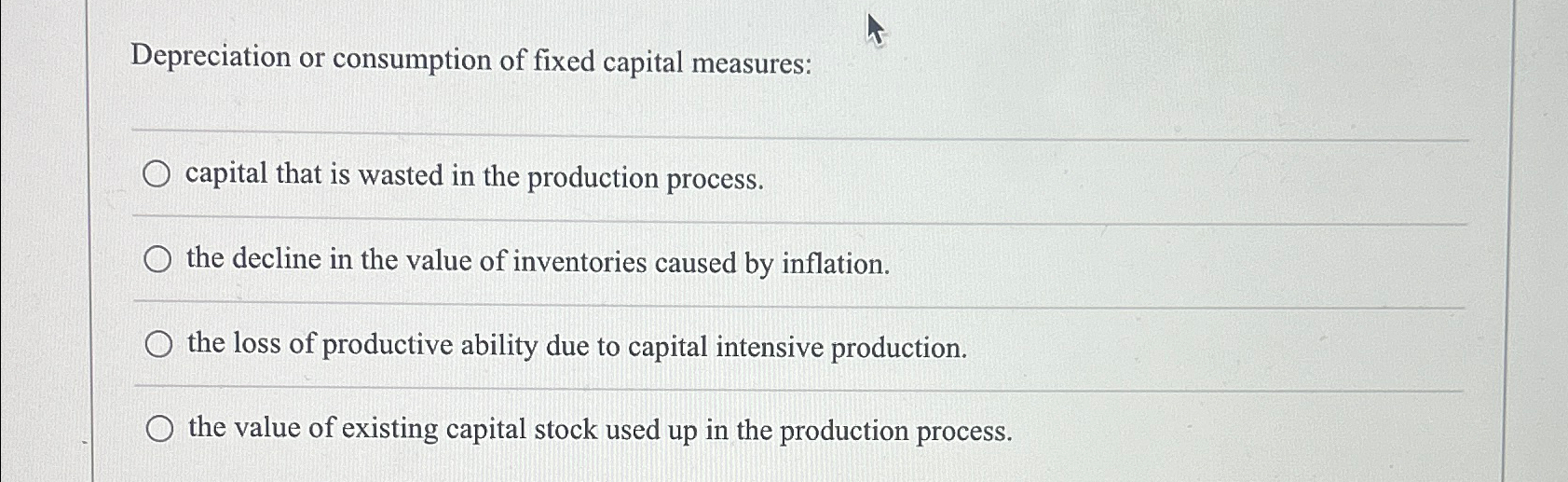 Solved Depreciation or consumption of fixed capital | Chegg.com
