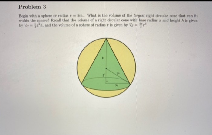 Solved Problem 3 Begin with a sphere or radius r = 5m.. What | Chegg.com
