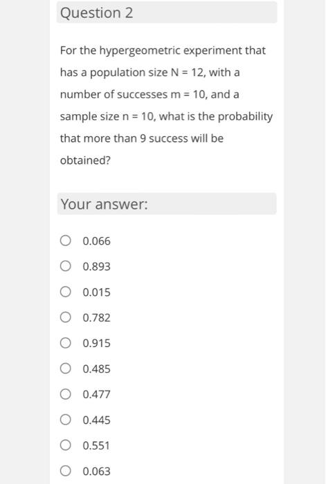 Solved For a geometric experiment with a success probability | Chegg.com