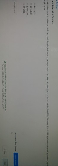 Solved w Policies rent Attempt in Progress The trial balance | Chegg.com