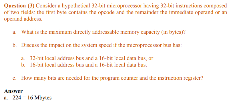 Solved Question (3) ﻿Consider a hypothetical 32-bit | Chegg.com