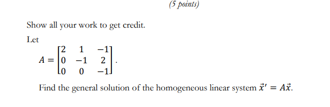 Solved Show all your work to ﻿get | Chegg.com
