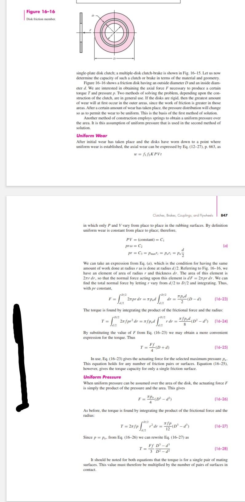 single-plate disk clutch; a multiple-disk | Chegg.com