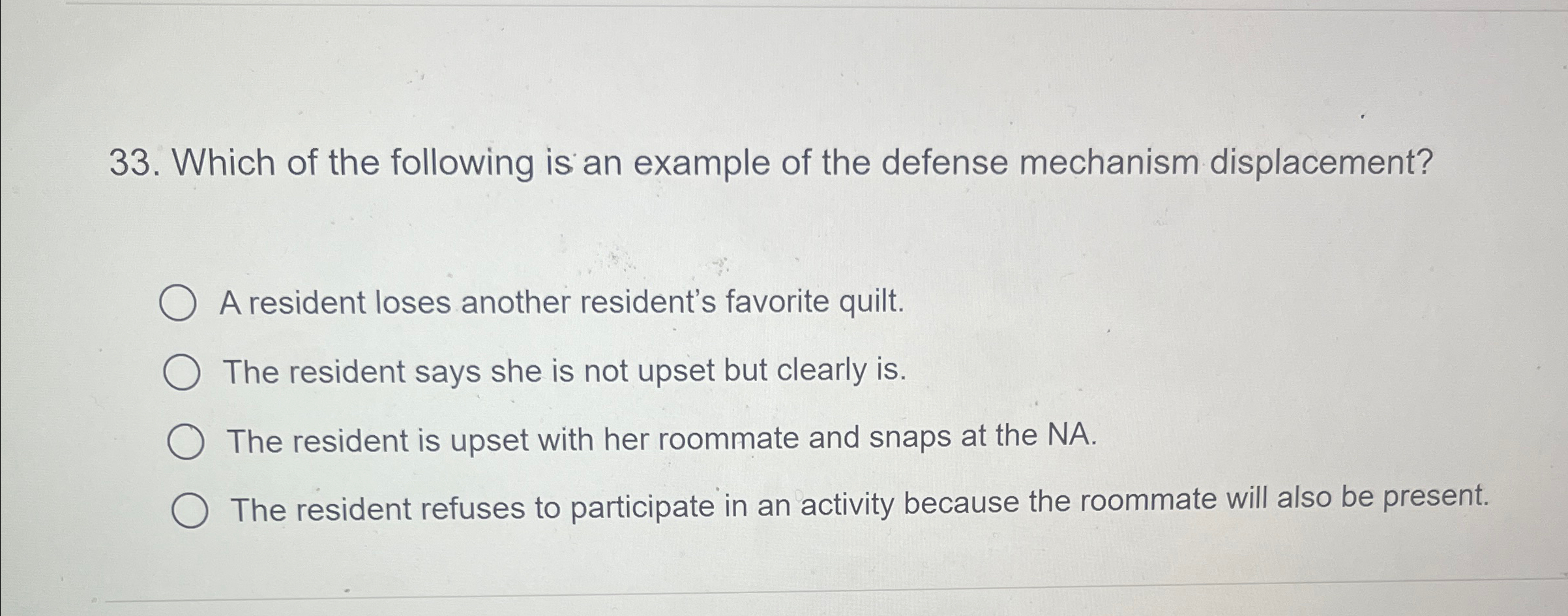 Solved Which of the following is an example of the defense | Chegg.com
